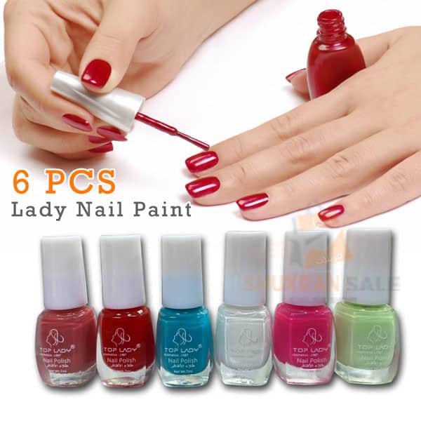 6 PCS Lady Nail Paint – ShukranSale